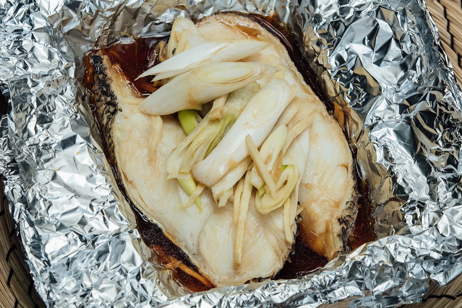Baked Snow Fish in Foil (ปลาหิมะห่อฟอยล์)