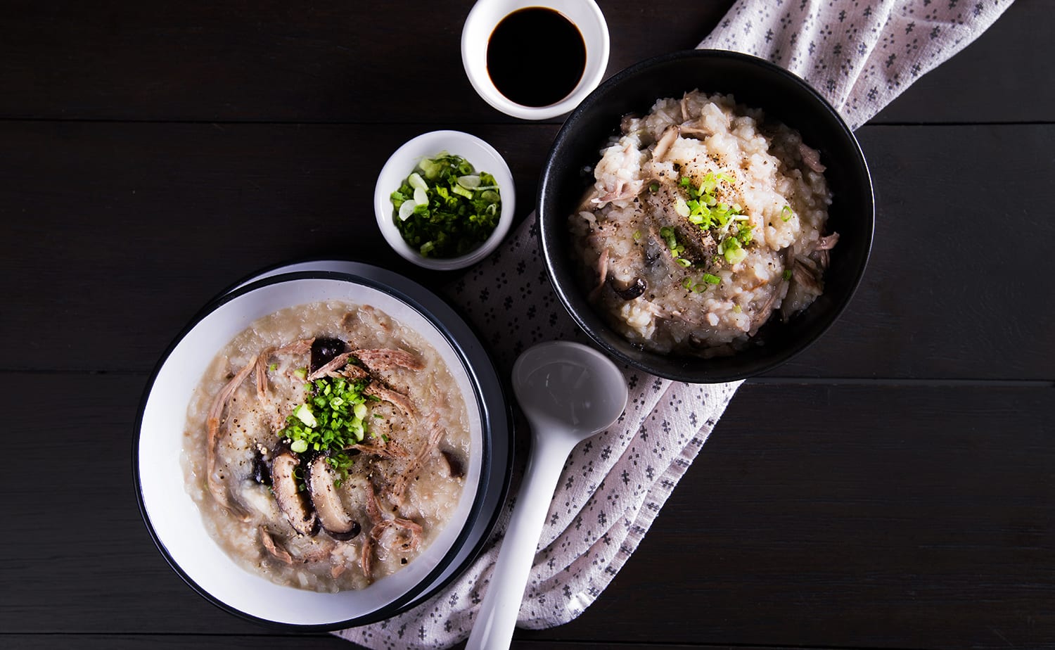 Duck and Mushroom Porridge (โจ๊กเป็ดเห็ดหอมสไตล์เวียดนาม)