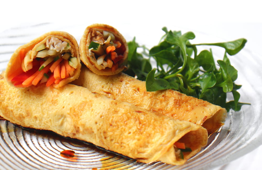 Indonesian Styled Egg Rolls (เครปไข่อินโดนีเซีย)