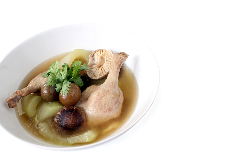 Duck and Winter Melon Soup with Preserved Lime (เป็ดตุ๋นฟักมะนาวดอง)