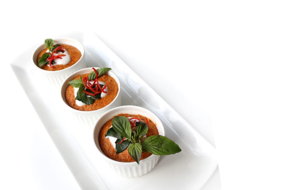 Steamed Fish in Red Curry Mousse (ห่อหมกปลาช่อน)