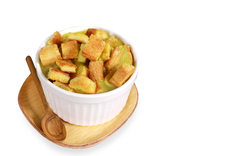 Thai Styled Bread and Butter Pudding (ขนมปังเนยสังขยาพุดดิ้ง)