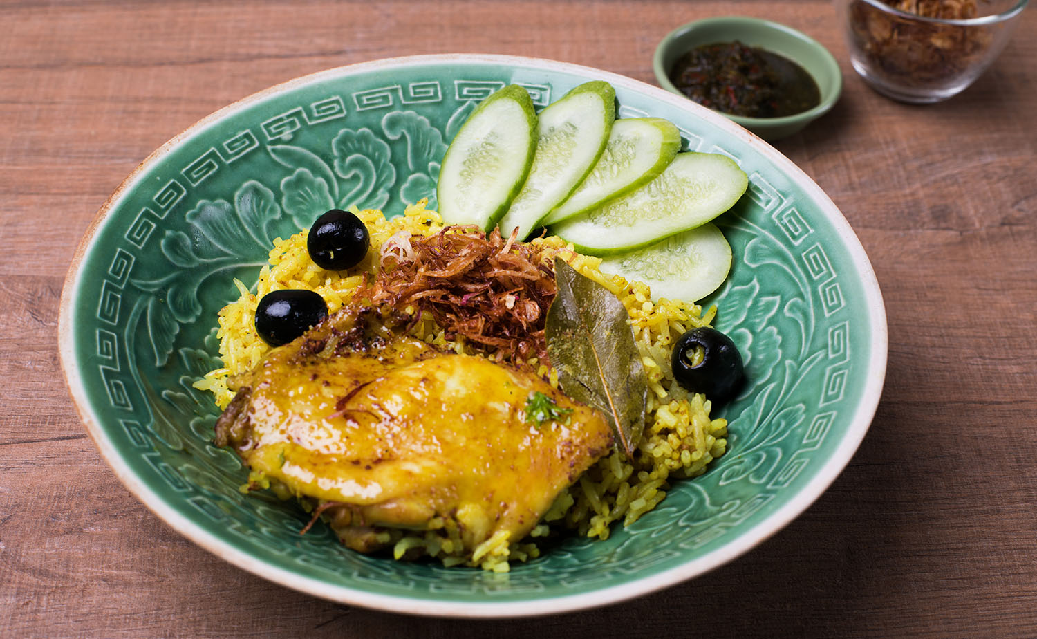 Chicken Biryani with Black Olive (ข้าวหมกไก่มะกอกดำ)