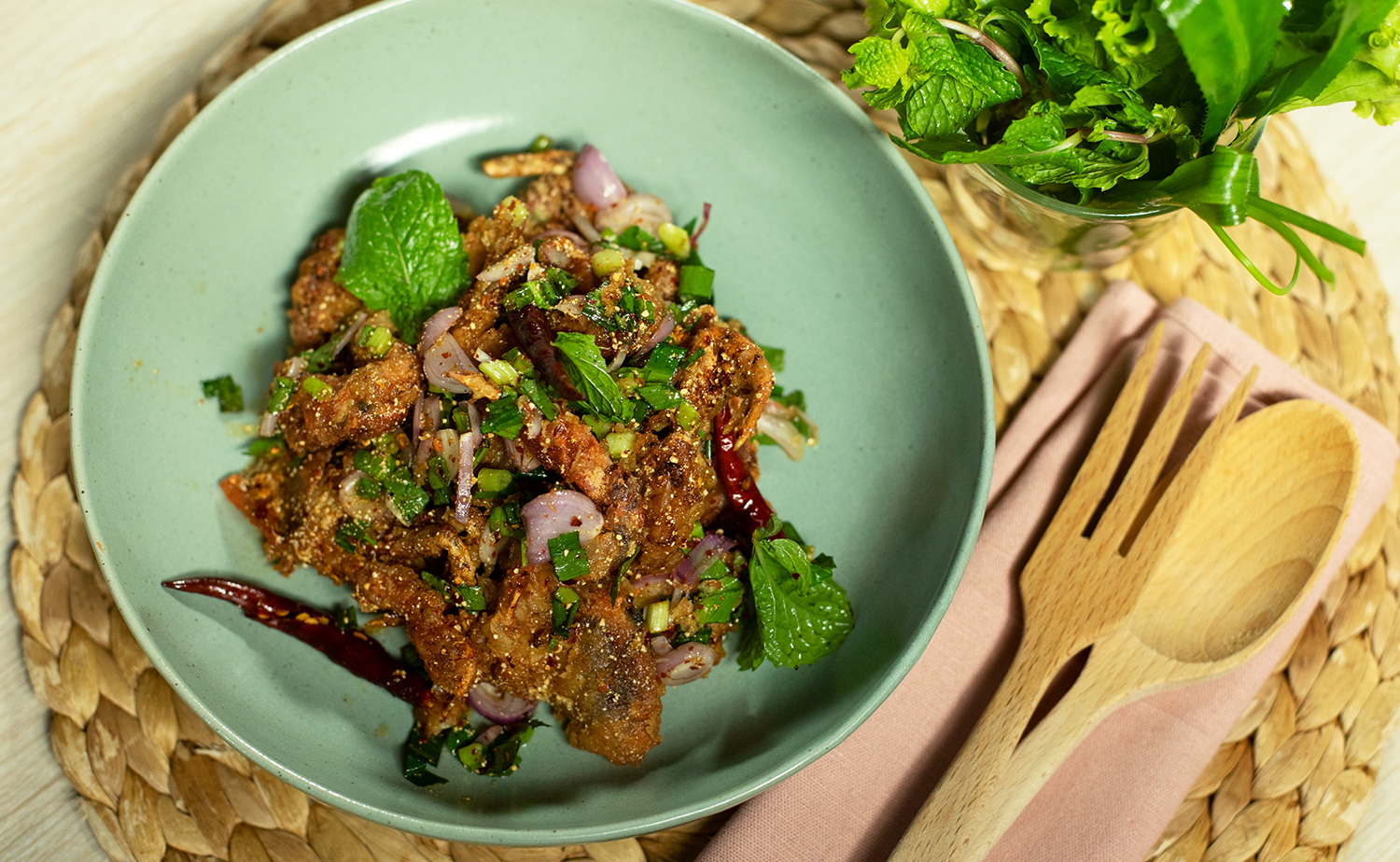 Soft-Shell Crab Larb (ลาบปูนิ่มทอด)