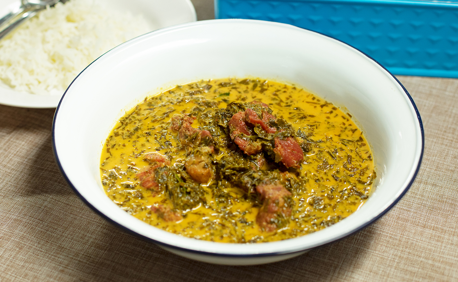 Salted Beef and Cassia Leaves Curry (แกงขี้เหล็กเนื้อย่าง)