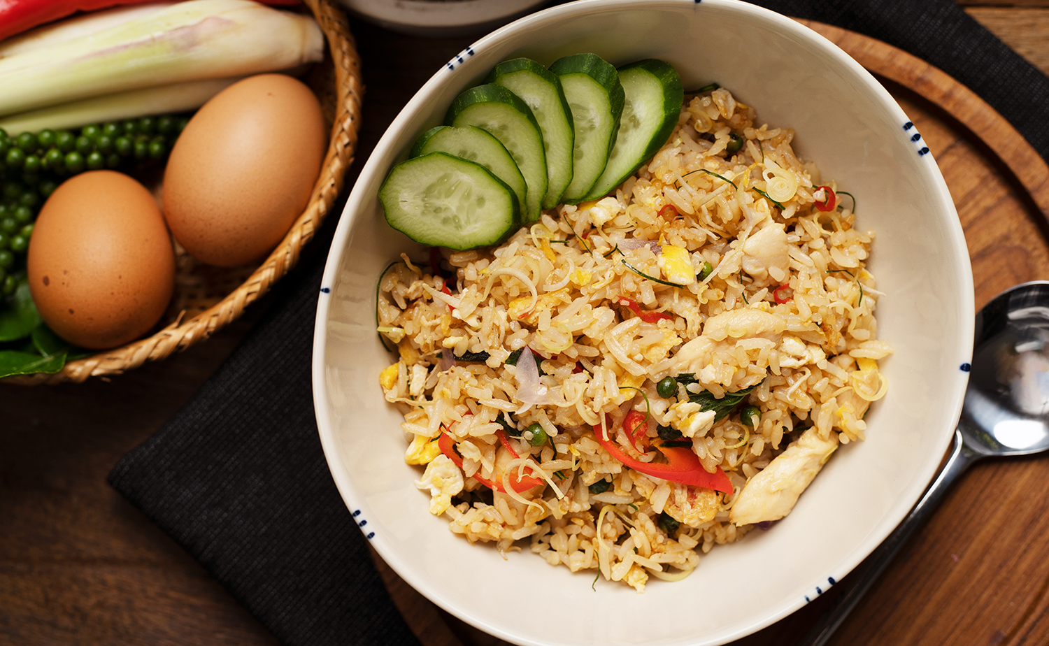 Herbal Chicken Fried Rice (ข้าวผัดสมุนไพรไก่)