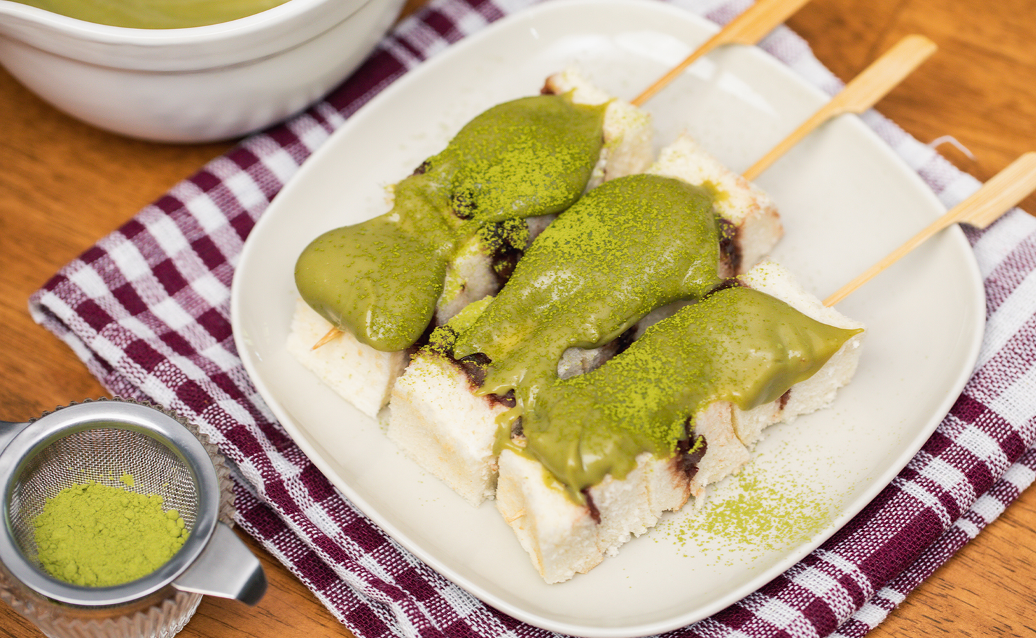 Azuki with Soy Matcha Custard Toast (ขนมปังถั่วแดงสังขยาถั่วเหลืองมัทฉะ)