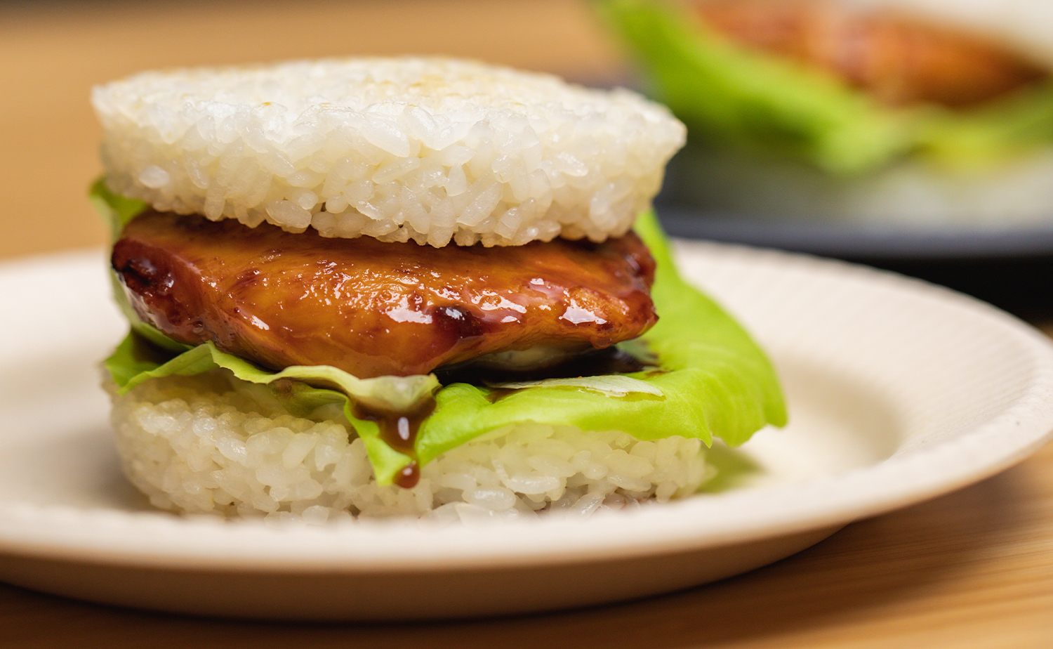 Chicken Teriyaki Rice Burgers (ชิกเก้นเทริยากิไรซ์เบอร์เกอร์)