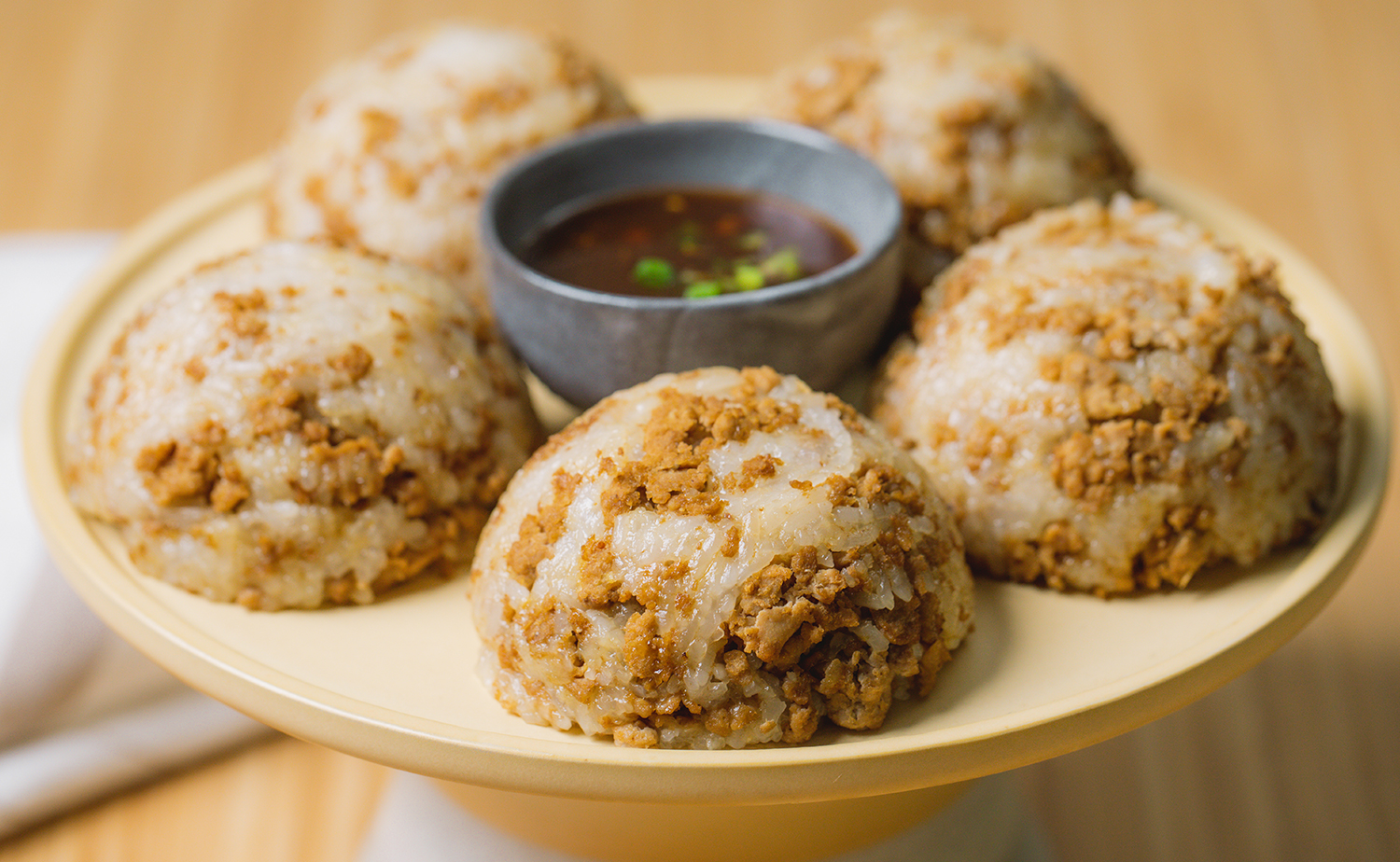 Sticky Rice Ball with Stir-fried Pork (ข้าวเหนียวหมูคั่ว)