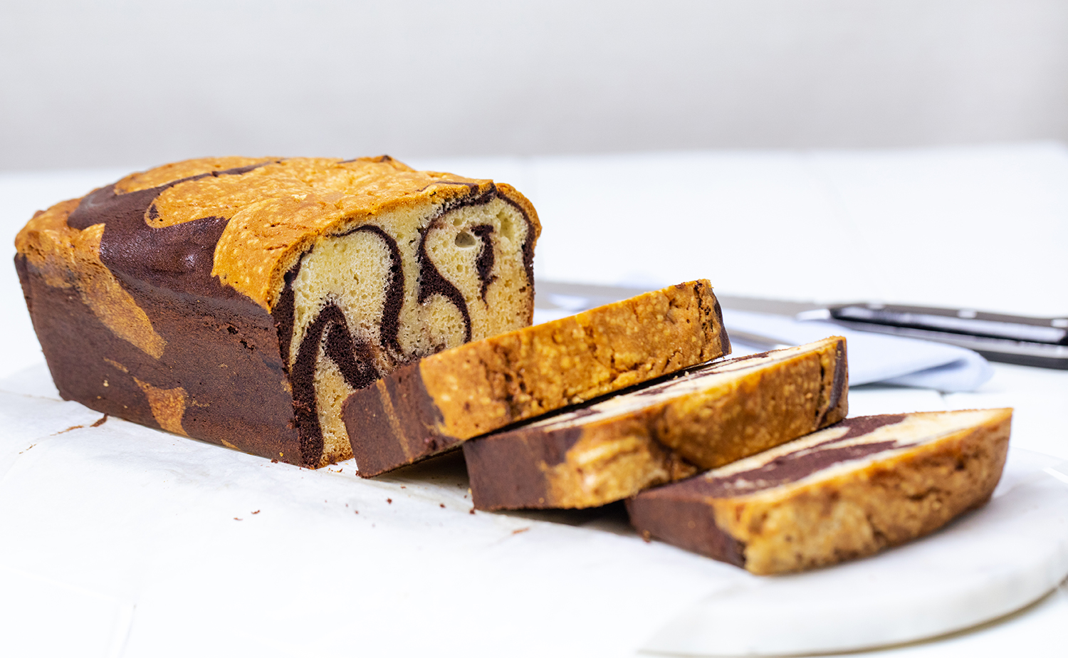 Marble Loaf Cake (เค้กหินอ่อน)
