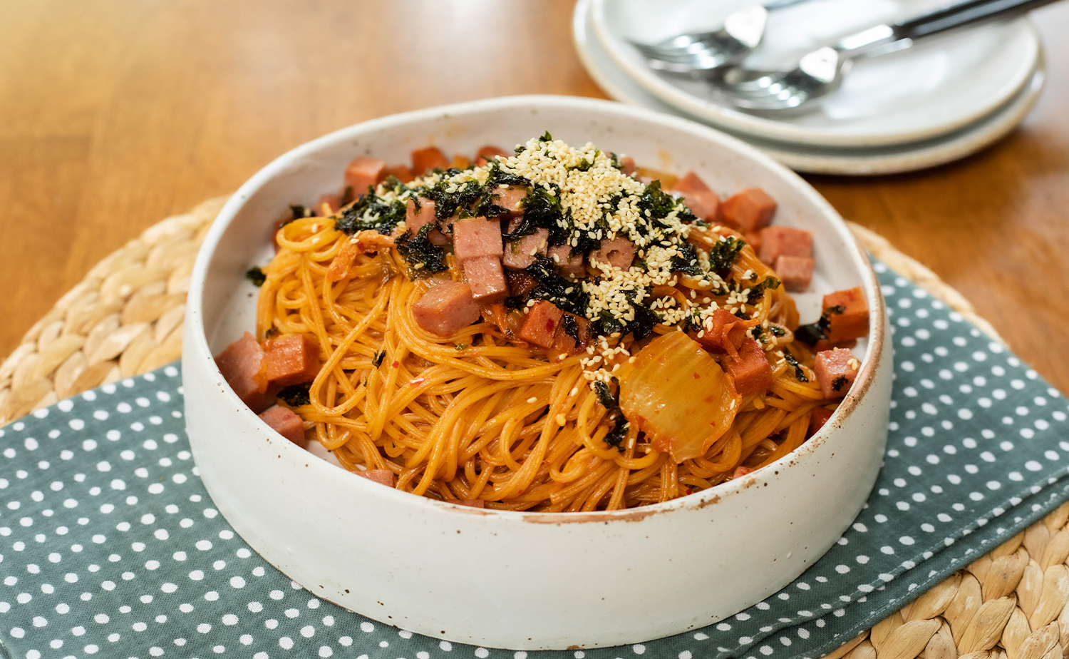 Kimchi Spaghetti (สปาเก็ตตี้ผัดกิมจิ)