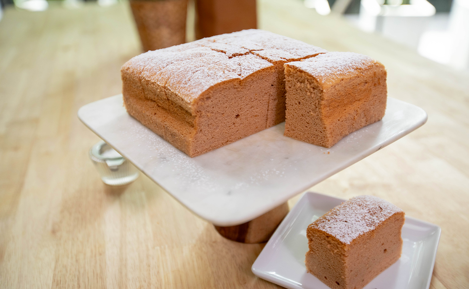 Thai Tea Ogura Cake (โอกูระเค้กชาไทย)