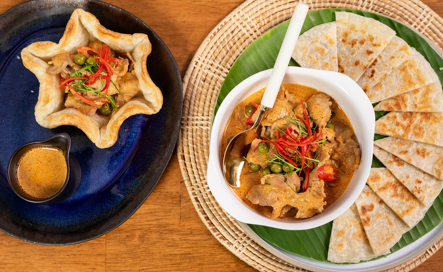 Pork Panang Roti (โรตีแกงพะแนงหมู)