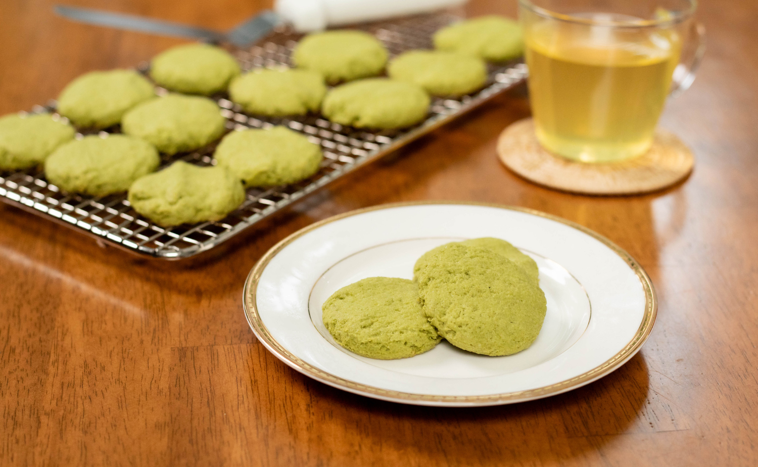 Matcha Okara Cookies (คุกกี้มัทฉะกากถั่วเหลือง)