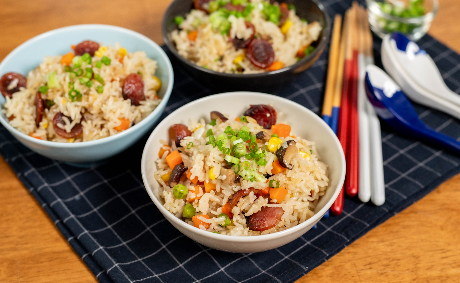 Chinese Sausage Rice (ข้าวอบกุนเชียง)