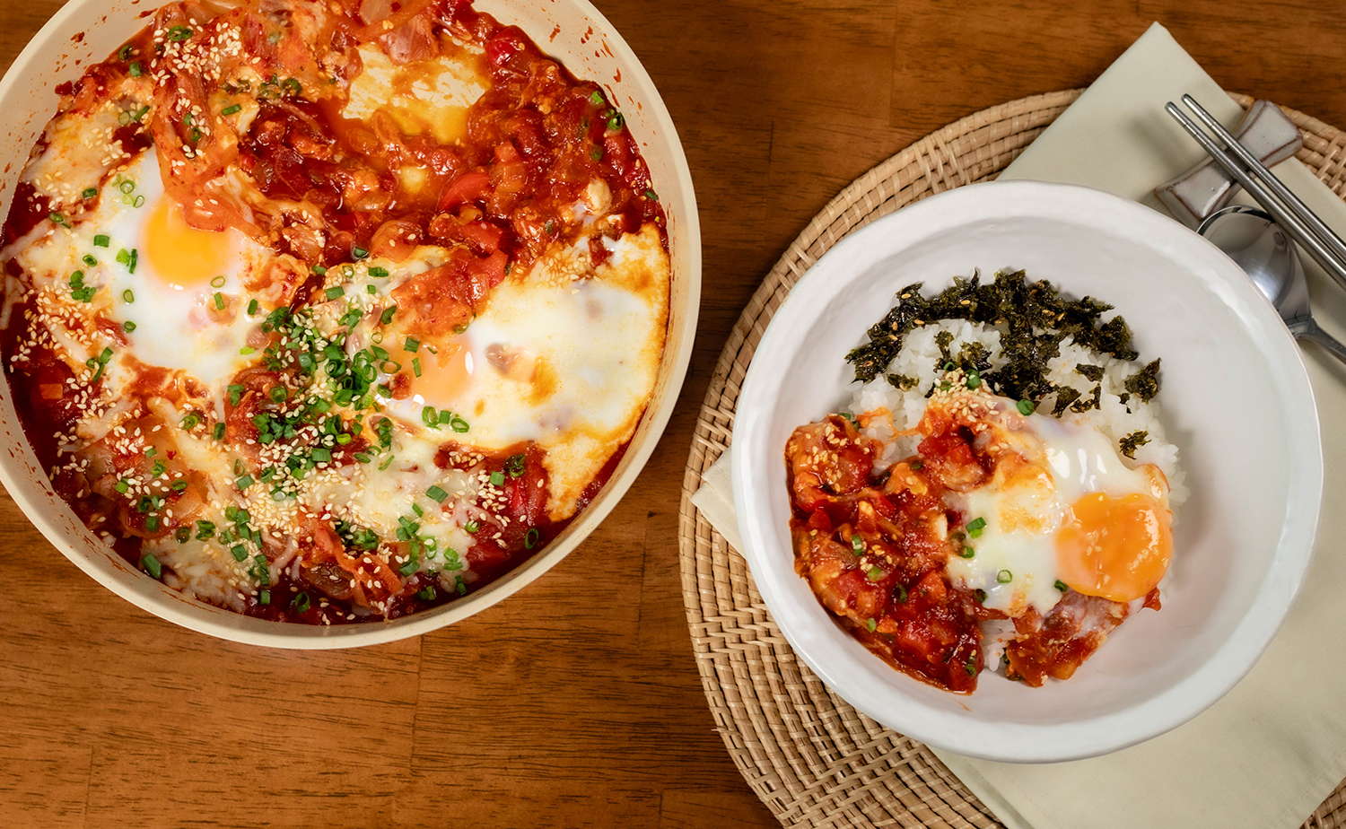 Lost-in-Seoul Shakshuka (ไข่แอฟริกันหลงทางกลางกรุงโซล)
