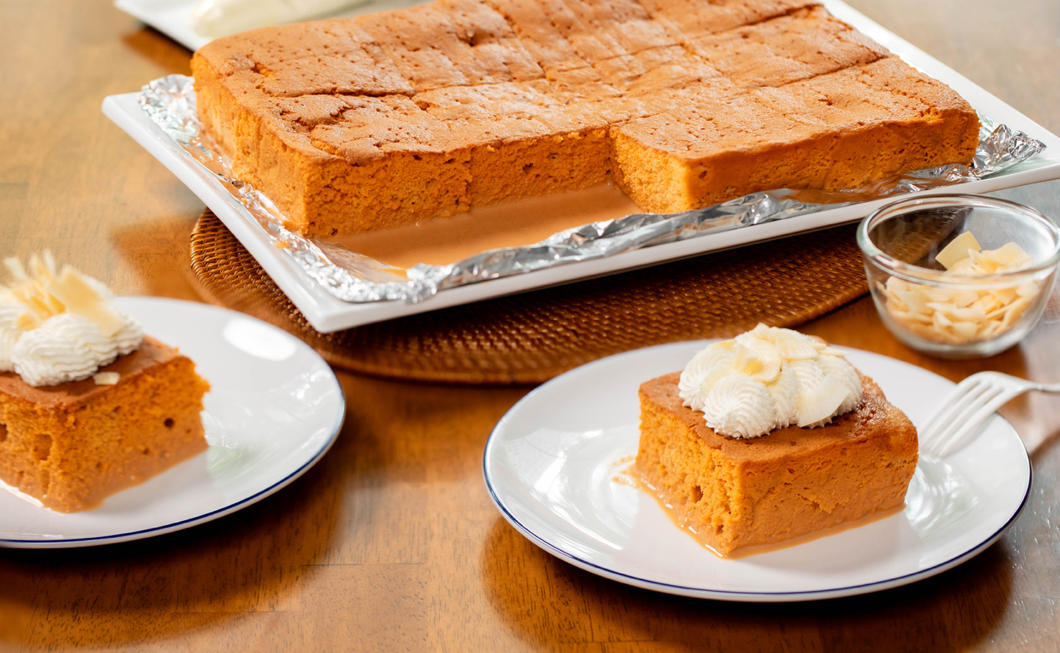 Thai Tea Tres Leches Cake (เค้กชาไทยนมสามเต้า)