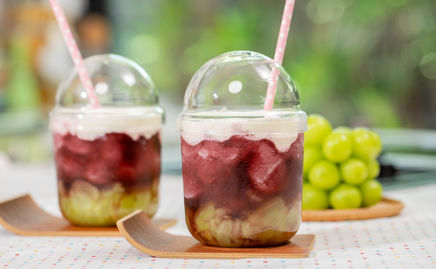 Frozen Kyoho Grape Tea with Cream Cheese Foam (ชาองุ่นครีมชีส)
