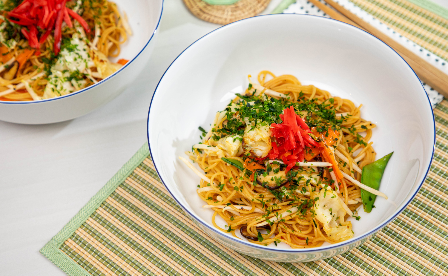 Vegan Yaki Pasta (ยากิพาสต้าเจ)