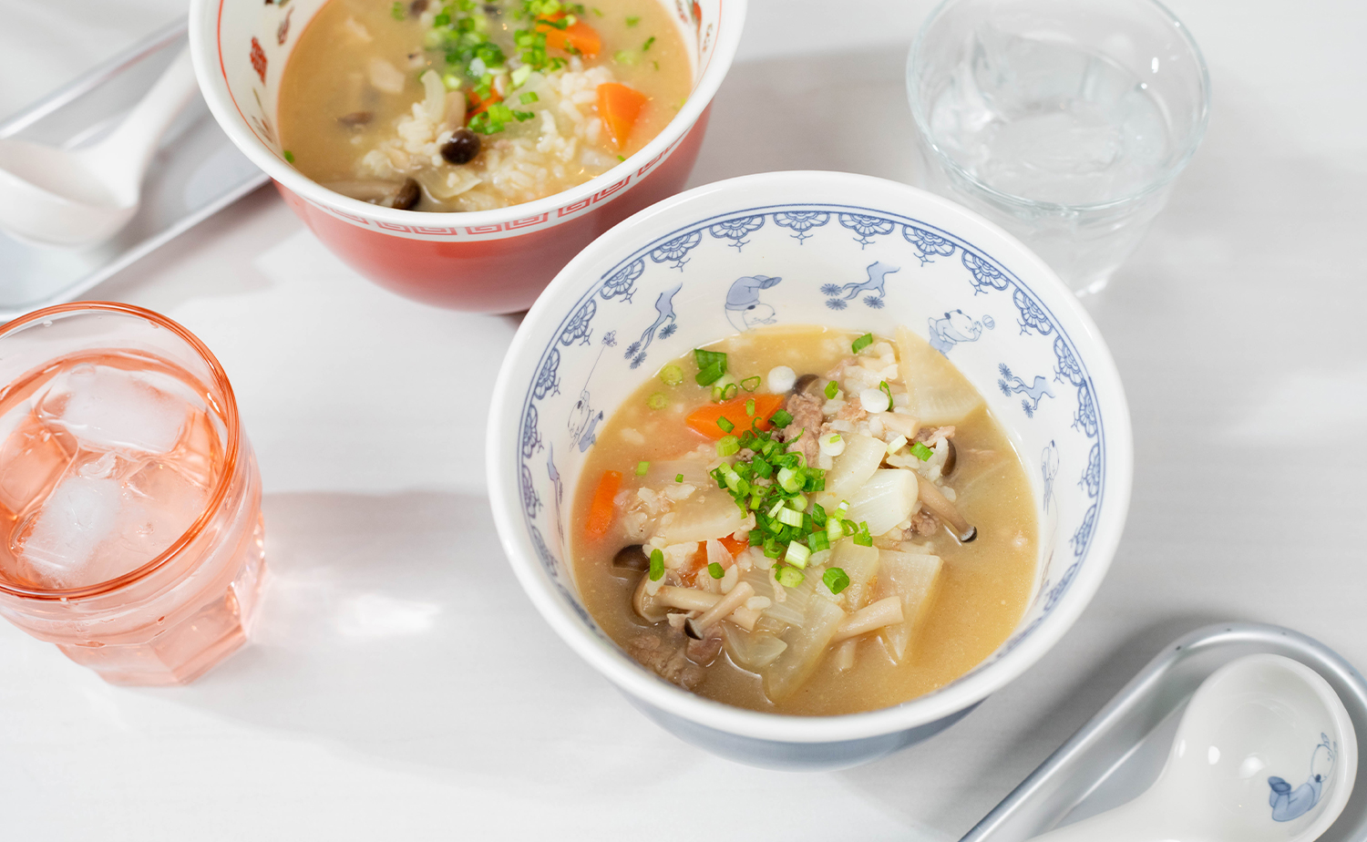 Miso Pork and Veggie Rice Porridge (ข้าวต้มมิโสะหมูผักรวม)